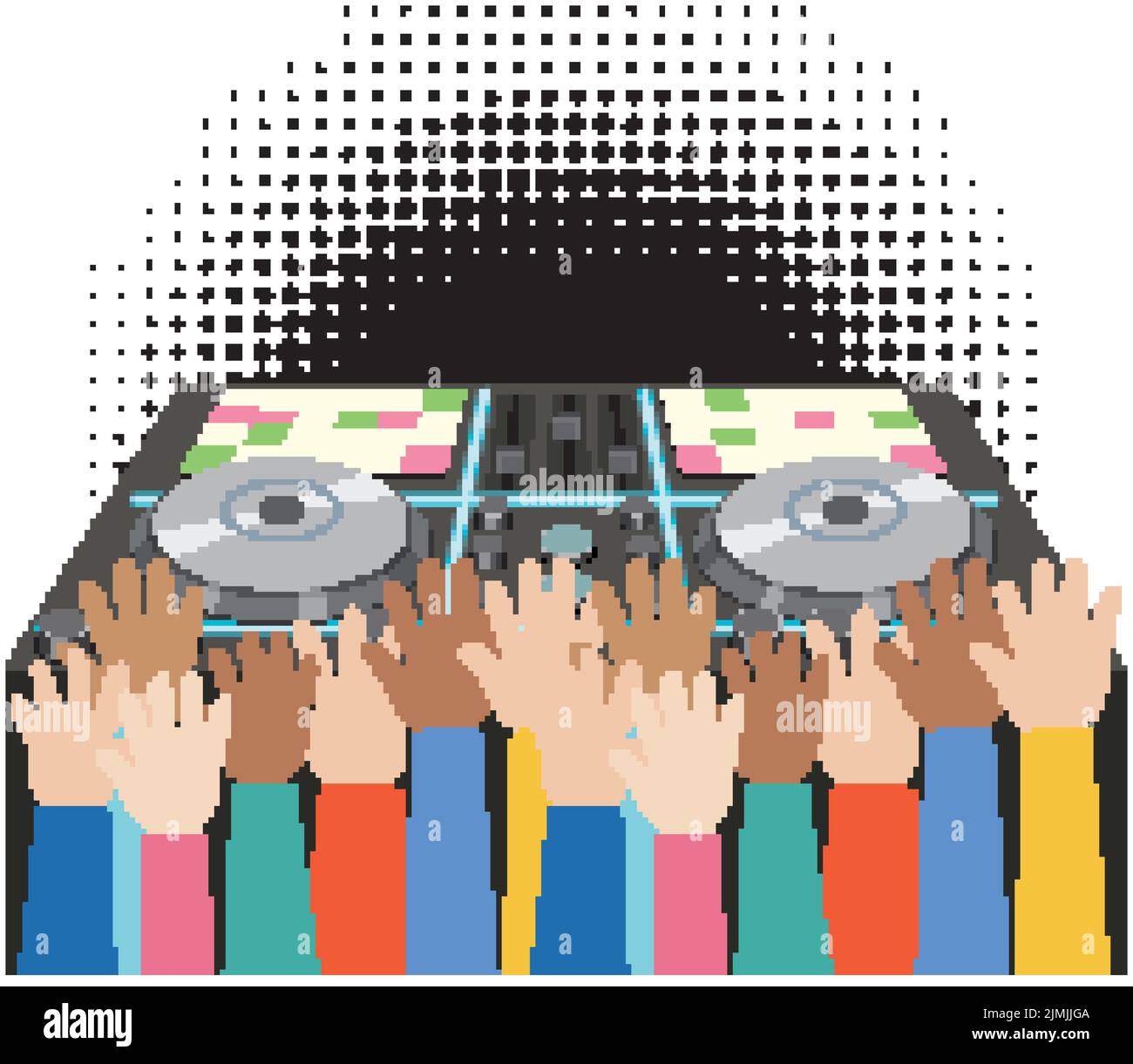 Music DJ controller icon on white background illustration Stock Vector ...