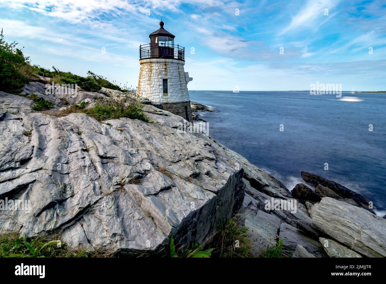 Castle hill lighthouse in newport rhode island Stock Photo - Alamy