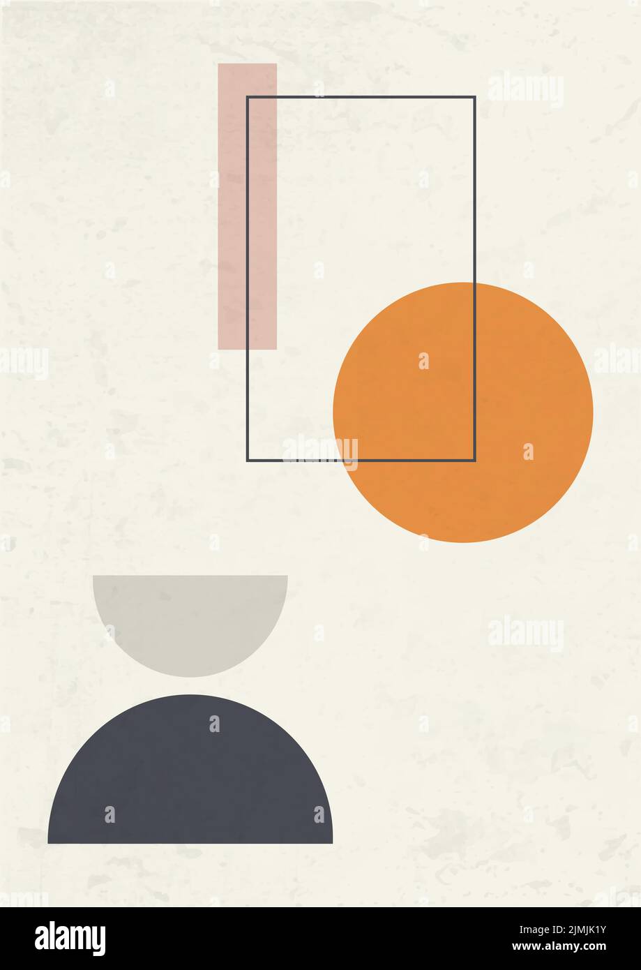 Minimalist abstract balanced elements poster. Modern illustration Stock ...