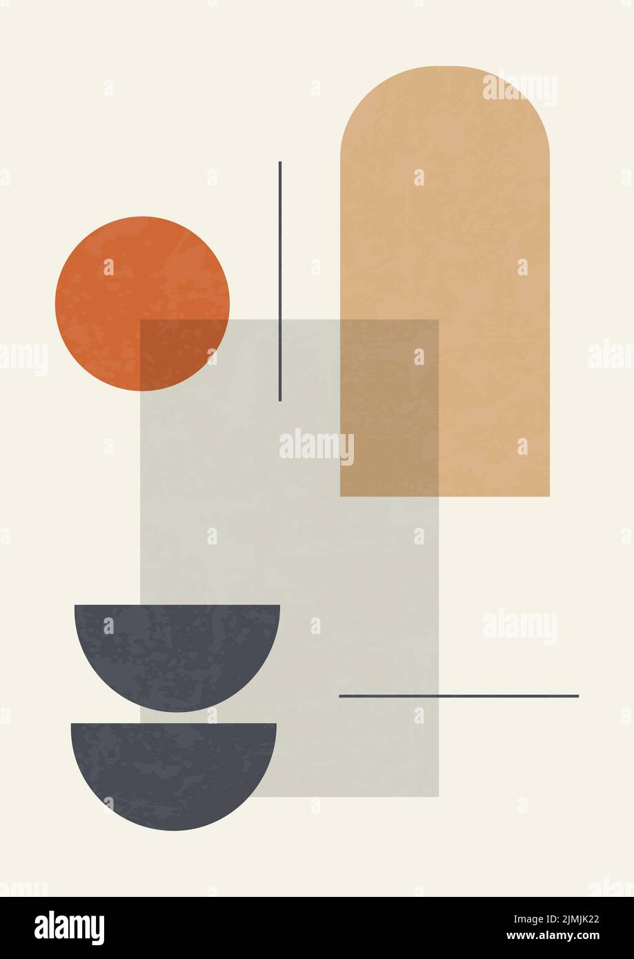 Minimalistic abstract balanced elements poster. Modern illustrations ...
