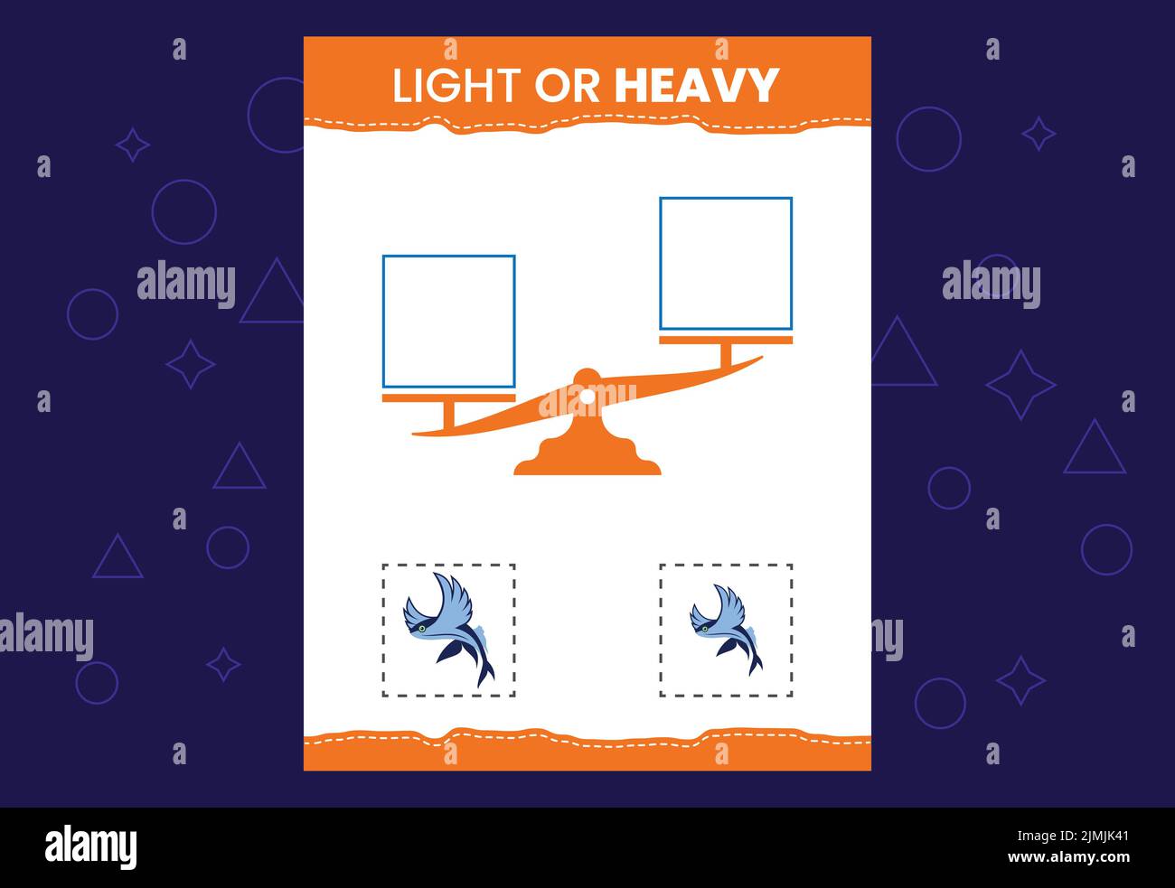 Light or heavy educational worksheet with scales. Heavier and lighter ...