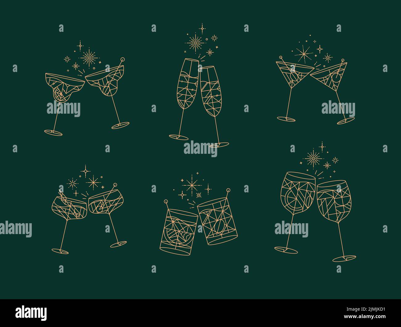 Couple glasses wine in Stock Vector Images - Alamy