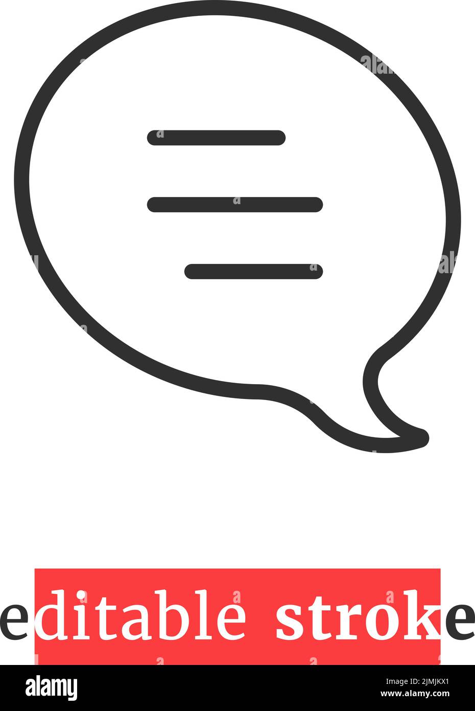 minimal editable stroke speech bubble icon Stock Vector Image & Art - Alamy