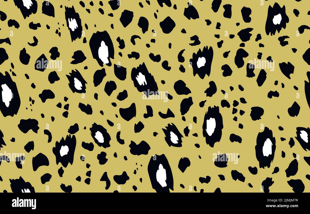 Yellow leopard print brush Stock Vector Images - Alamy