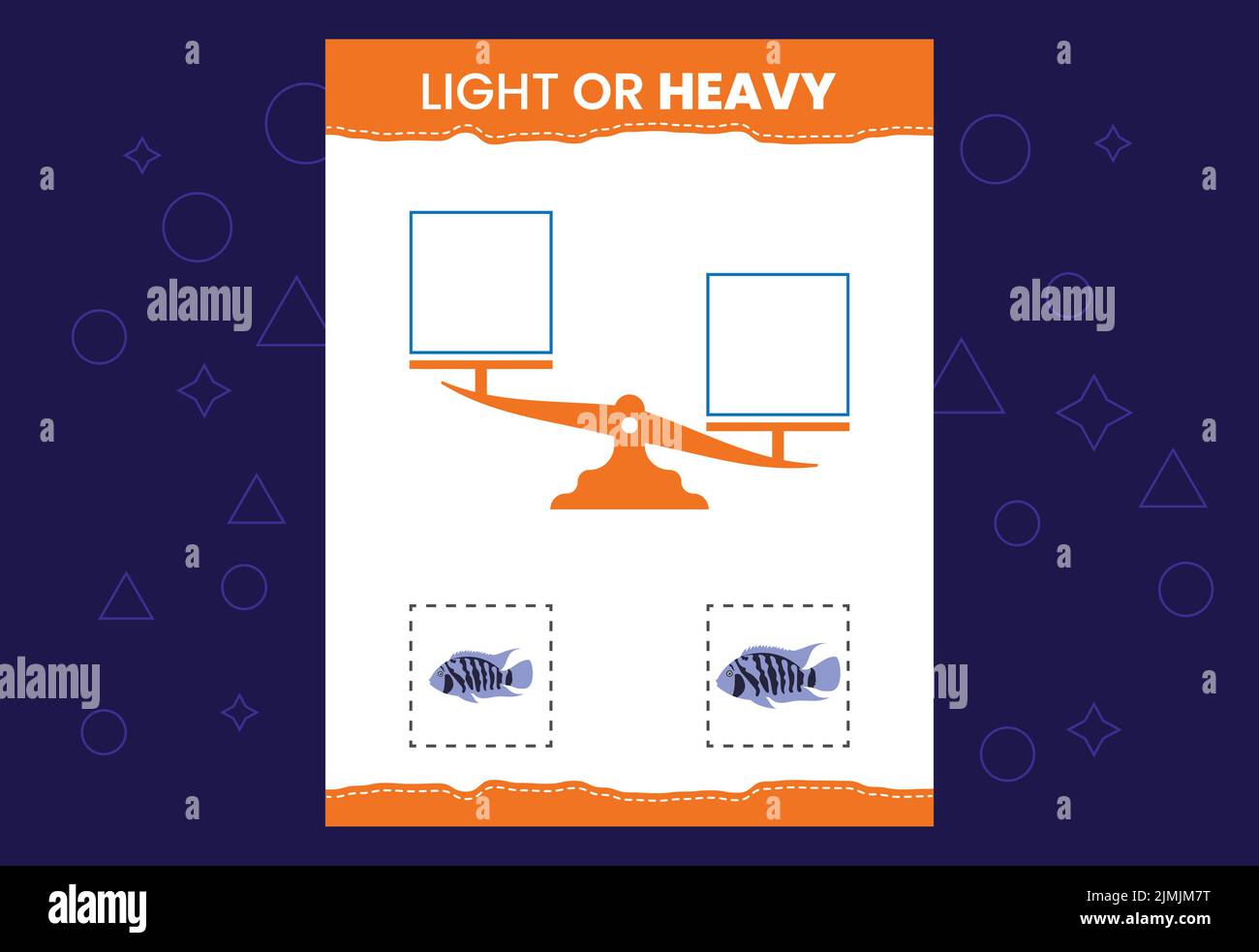 Light or heavy educational worksheet with scales. Heavier and lighter ...