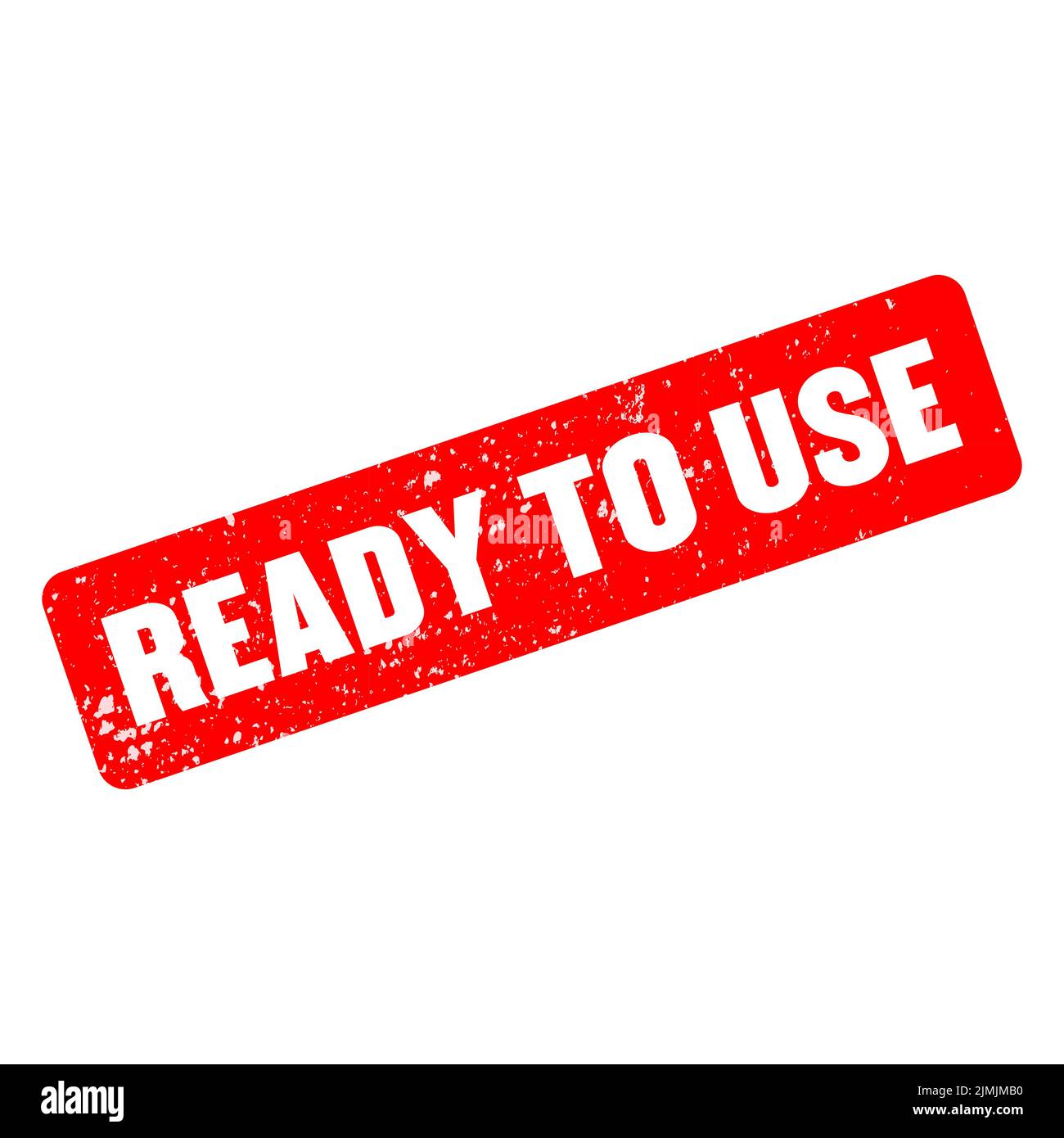 Ready to use rectangular rubber stamp isolated on white background ...