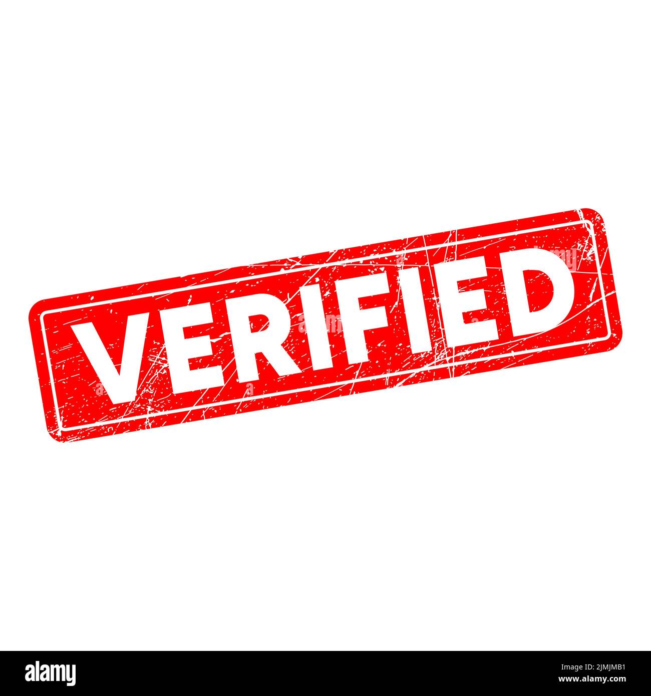 red verified rubber stamp vector on white background Stock Vector Image ...