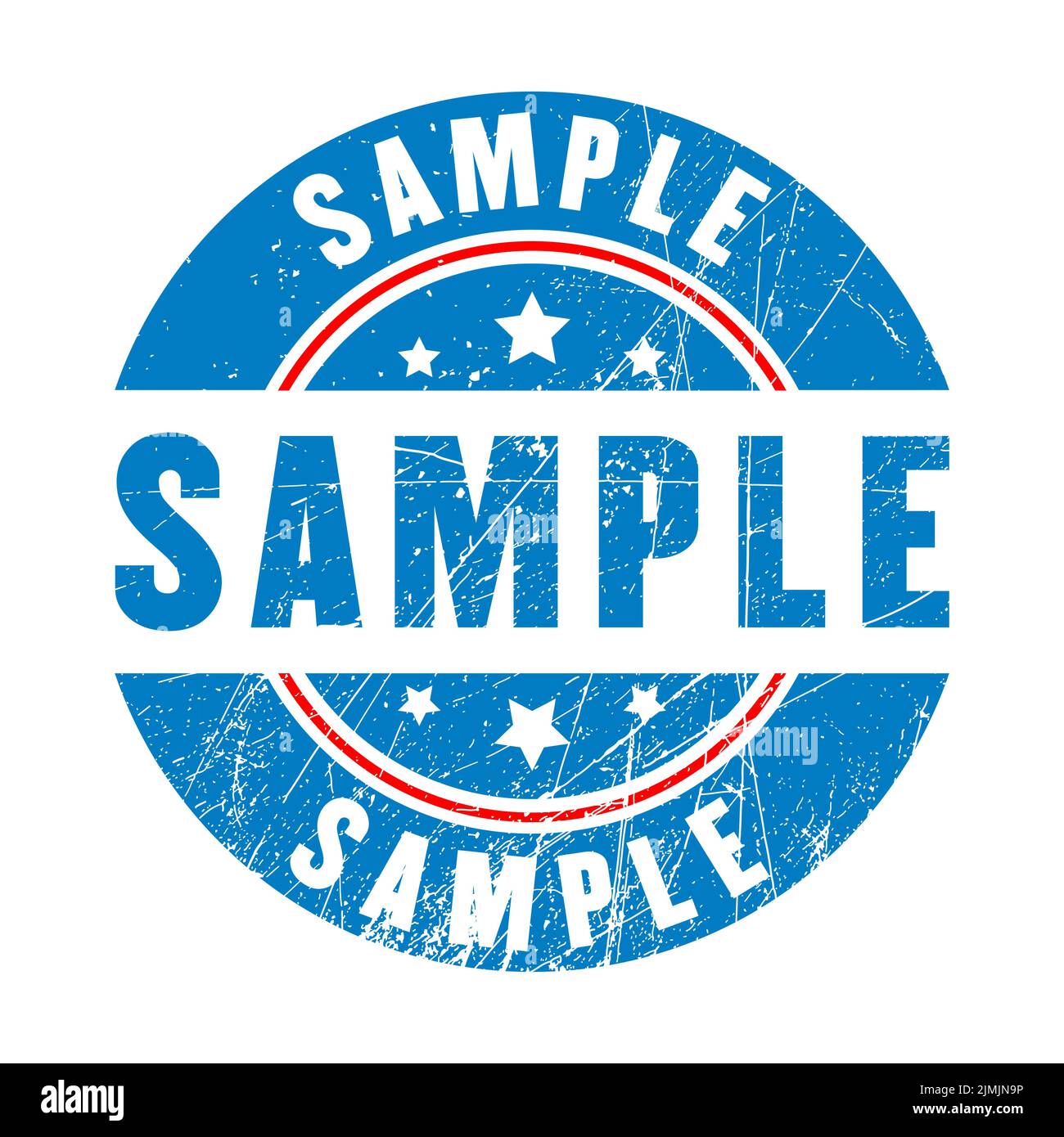 Sample rubber stamp vector illustration isolated on white background ...