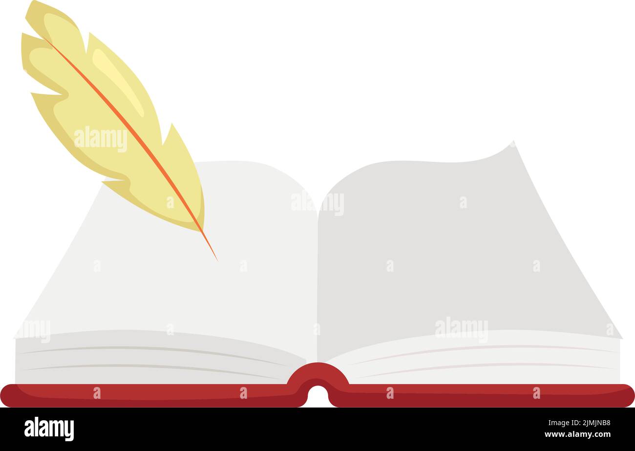 book and feather icon Stock Vector Image & Art - Alamy