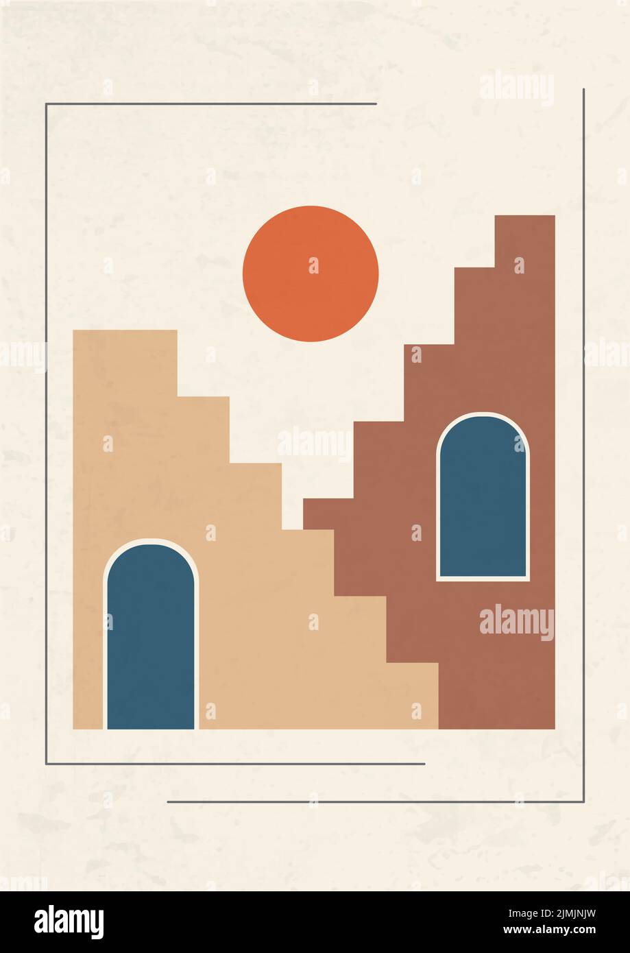 Creative minimalistic architecture poster abstract art Stock Vector ...