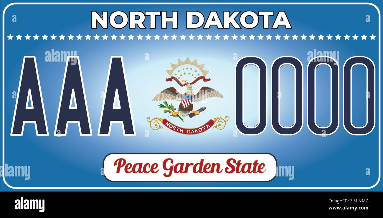 North dakota licence plate Stock Vector Images - Alamy