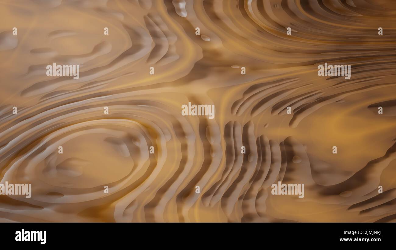 3D rendering. Abstract surface with grooves with irregular shapes. Wood ...