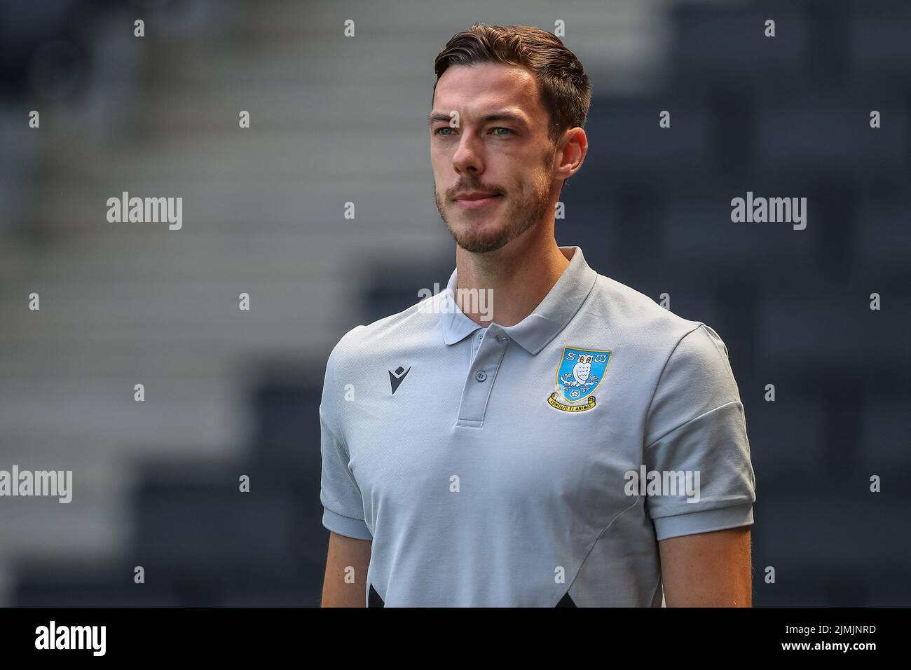 Ben Heneghan #5 of Sheffield Wednesday arrives at the game prior to ...