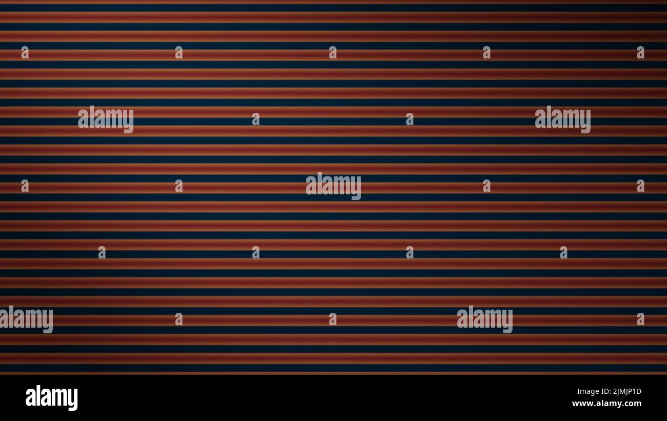 3D rendering. Orange and blue lines pattern. Texture with blue and red ...