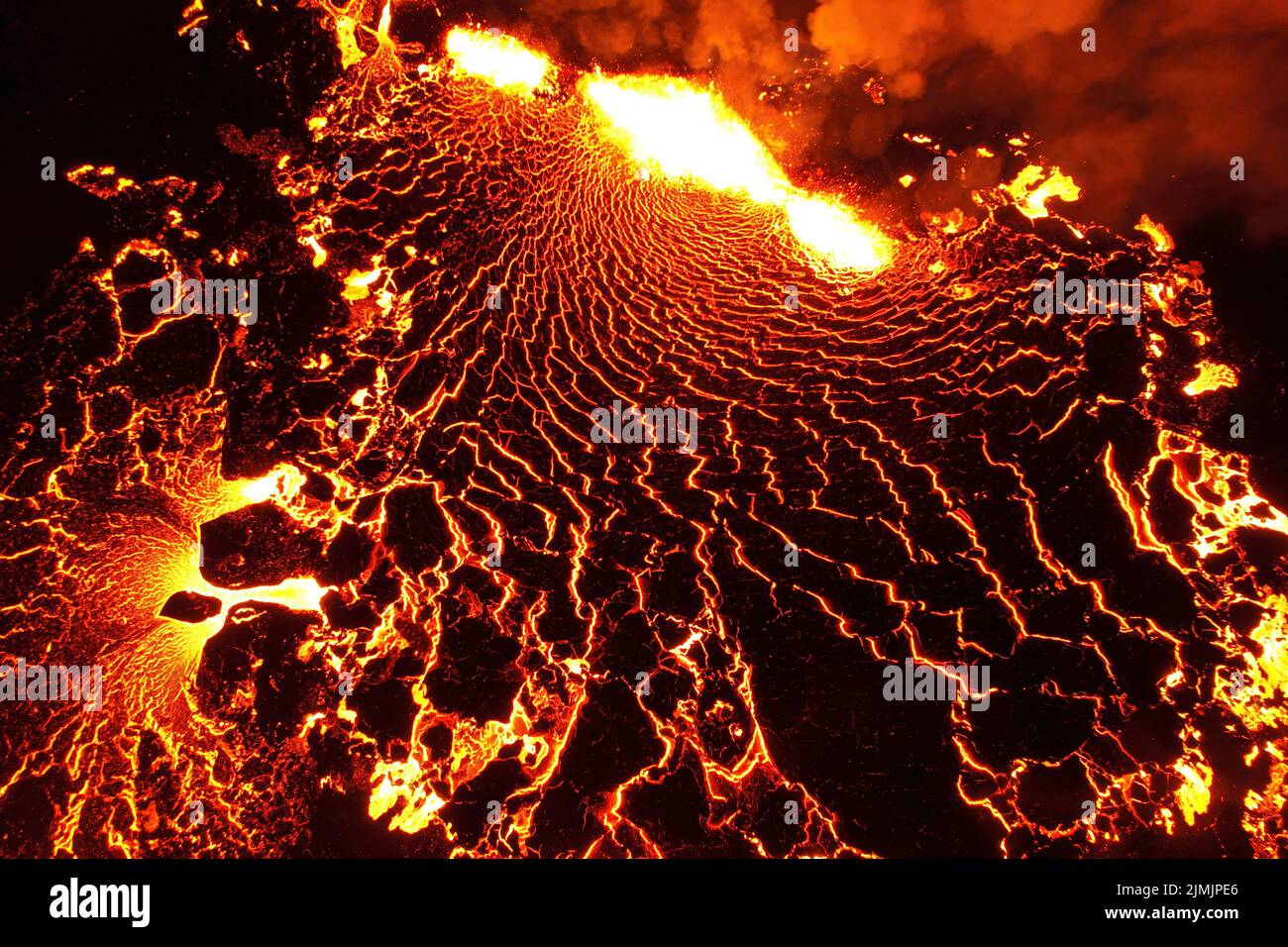 Meradalir Volcano 2022, Volcanic Eruption in Iceland Stock Photo - Alamy