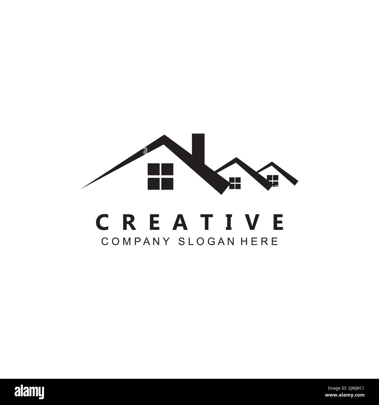 Modern housing logo Black and White Stock Photos & Images - Alamy