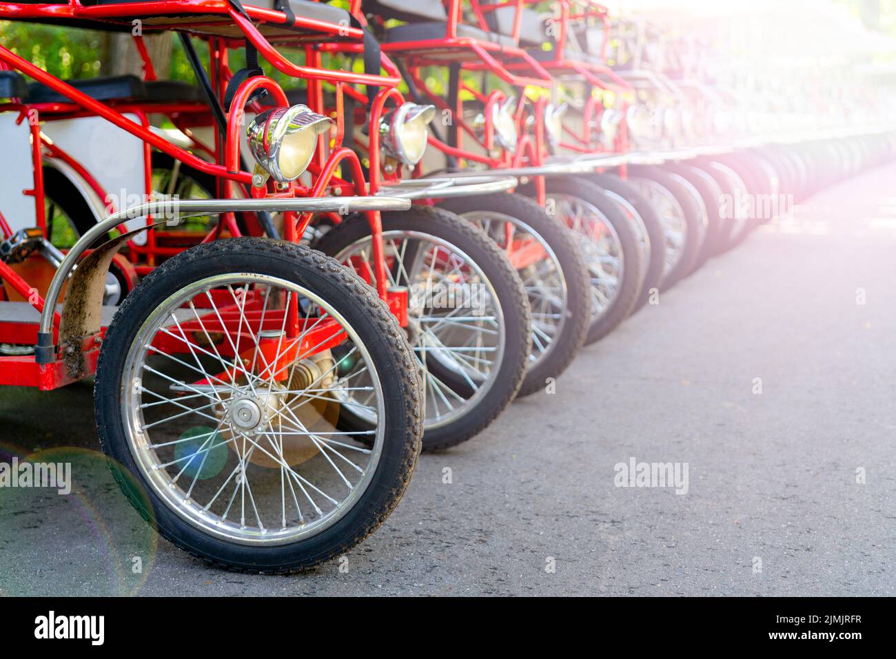 Red rickshaws hi-res stock photography and images - Alamy