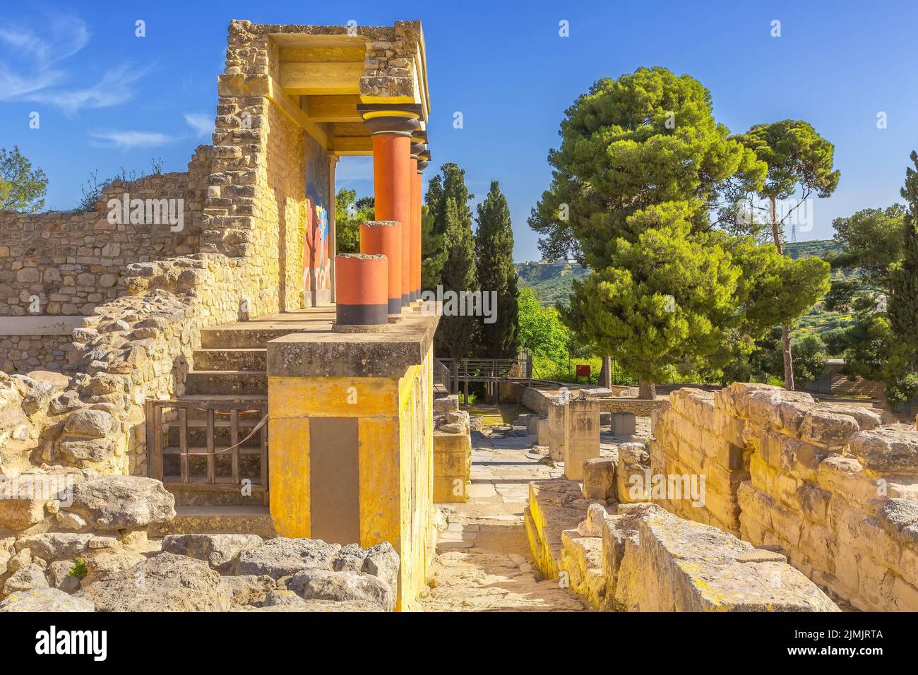 Knossos, Crete ruins of the Minoan Palace, Greece Stock Photo - Alamy
