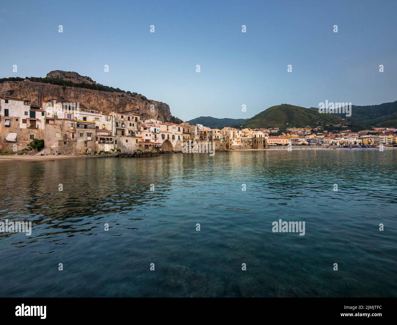 Medieval houses Italian life on the beach of CefalÃ¹ Stock Photo - Alamy