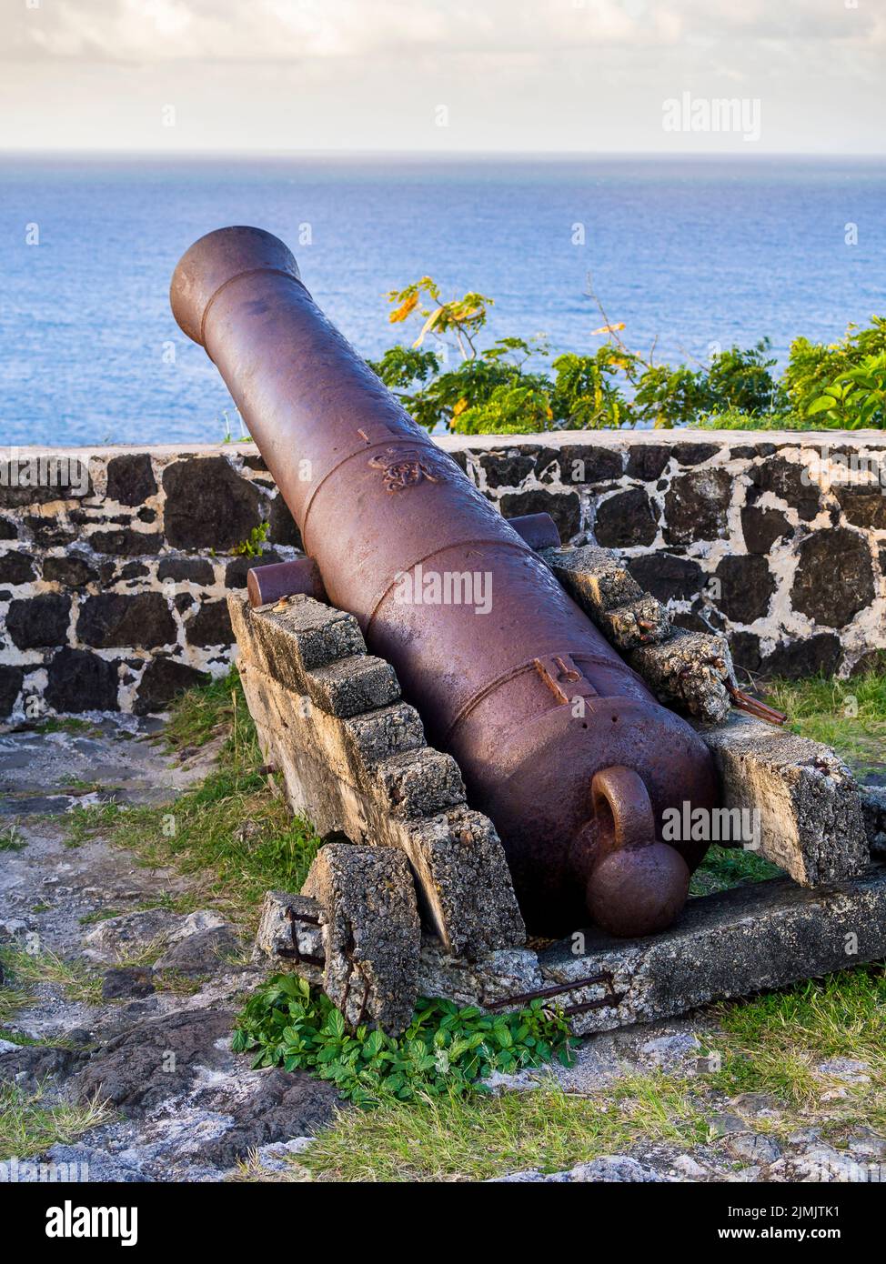 Cannon at Fort Rodney Stock Photo - Alamy