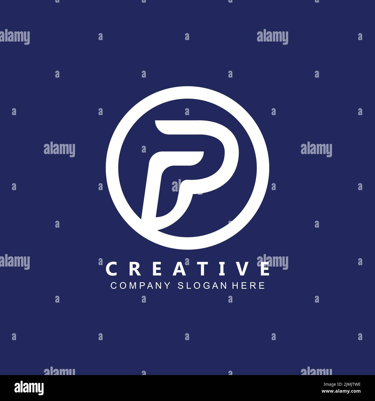 simple letter P logo symbol icon vector Stock Vector Image & Art - Alamy