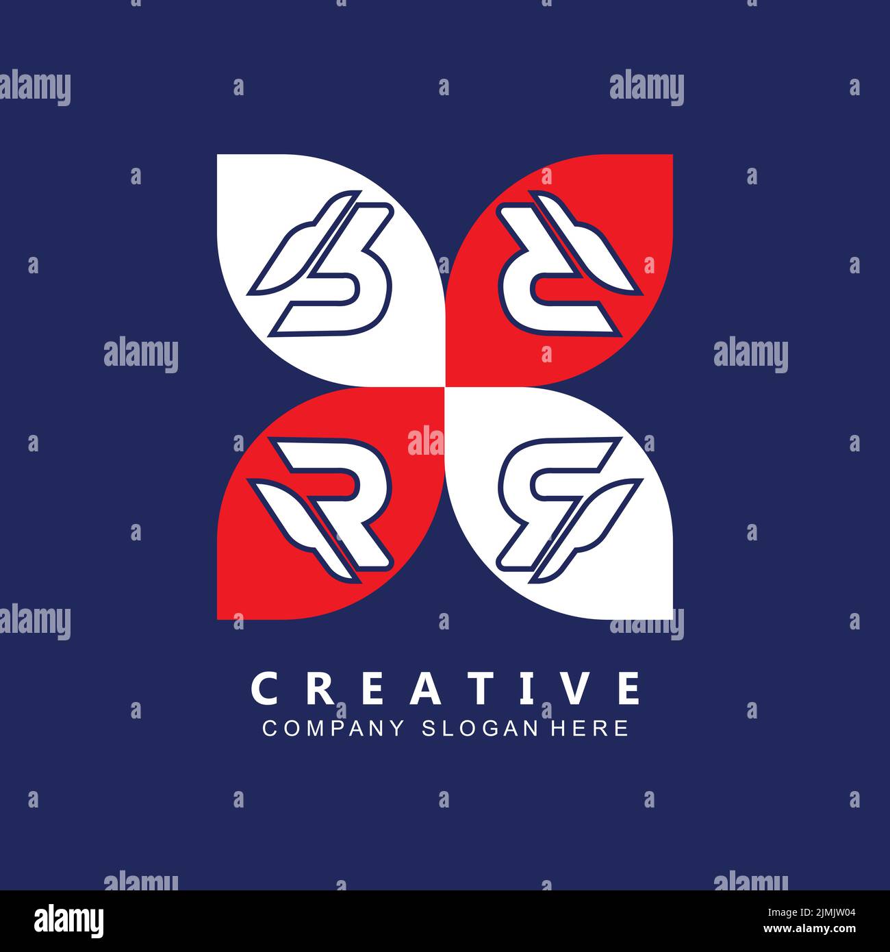 R Letter Arrow vector illustration icon Logo Template design Stock ...