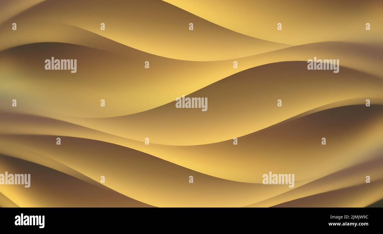 Golden Smooth Waves Stock Photo - Alamy