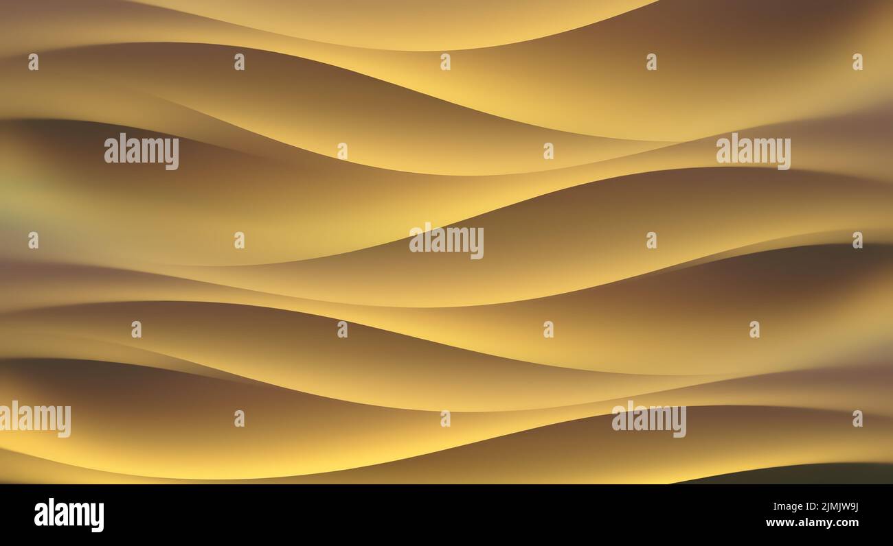 Golden Smooth Waves Stock Photo - Alamy