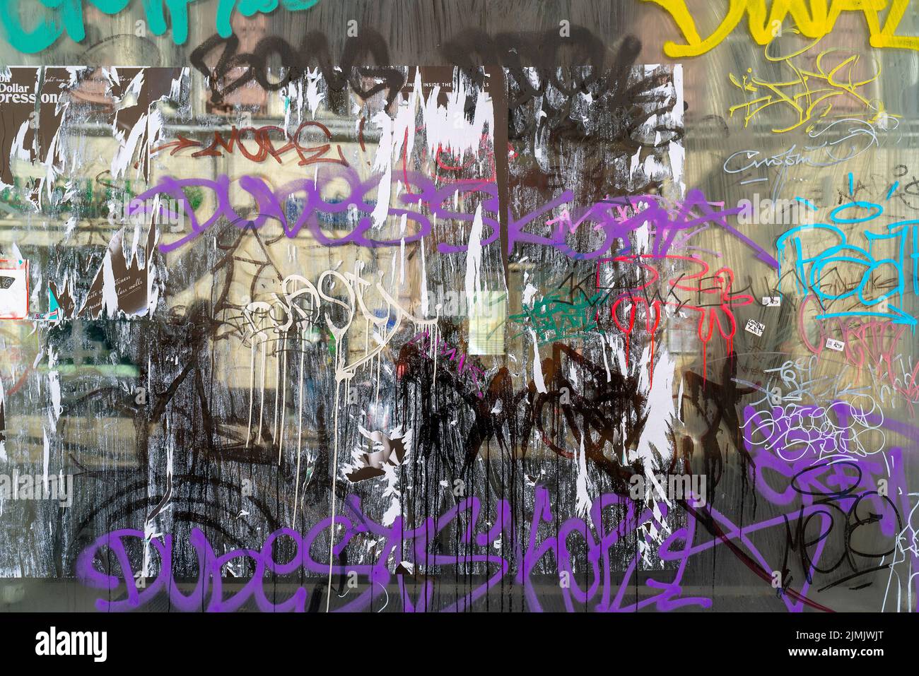 Moscow. Russia. March 29, 2021 . Inscriptions of graffiti on the glass ...