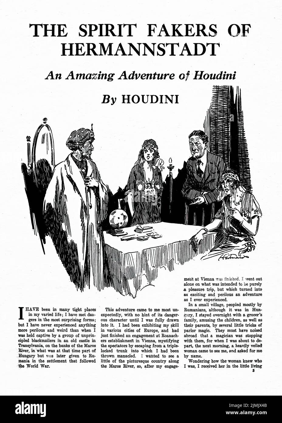The Spirit Fakers of Hermannstadt, by Harry Houdini. Illustration by ...