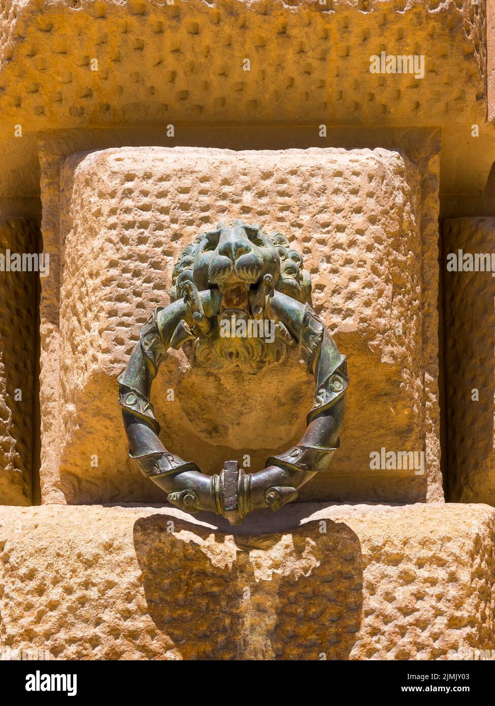Bronze decoration on the palace of Charles V Palacio de Carlos on the ...
