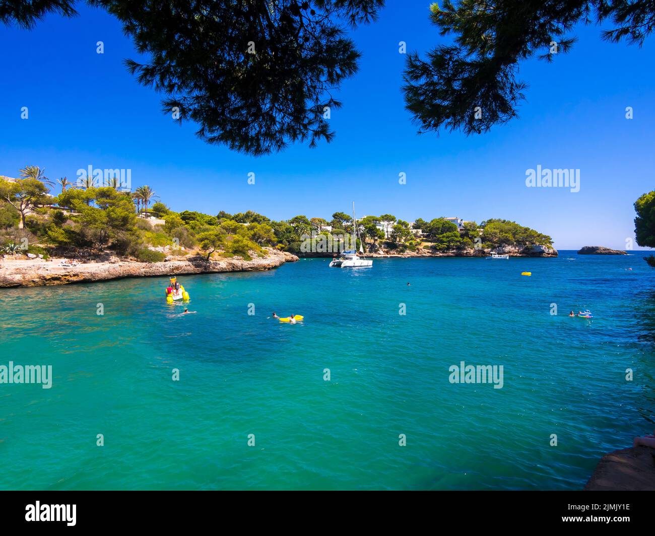 The bay of Cala Ferrera Stock Photo - Alamy