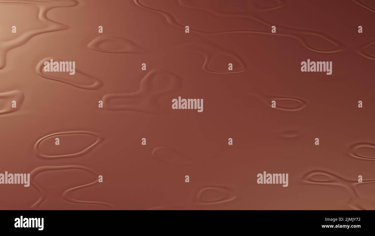 3D rendering. Liquid texture with brown lumps or bubbles. Brown ...