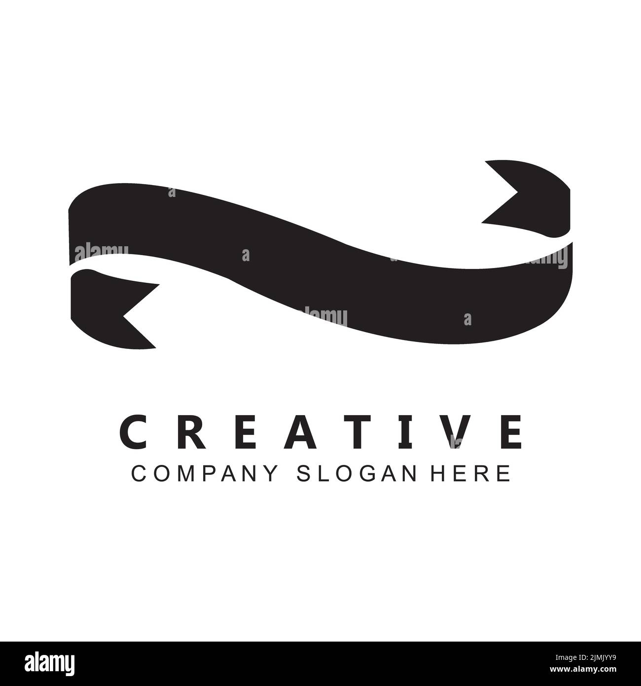 Ribbon banner vector Black and White Stock Photos & Images - Alamy