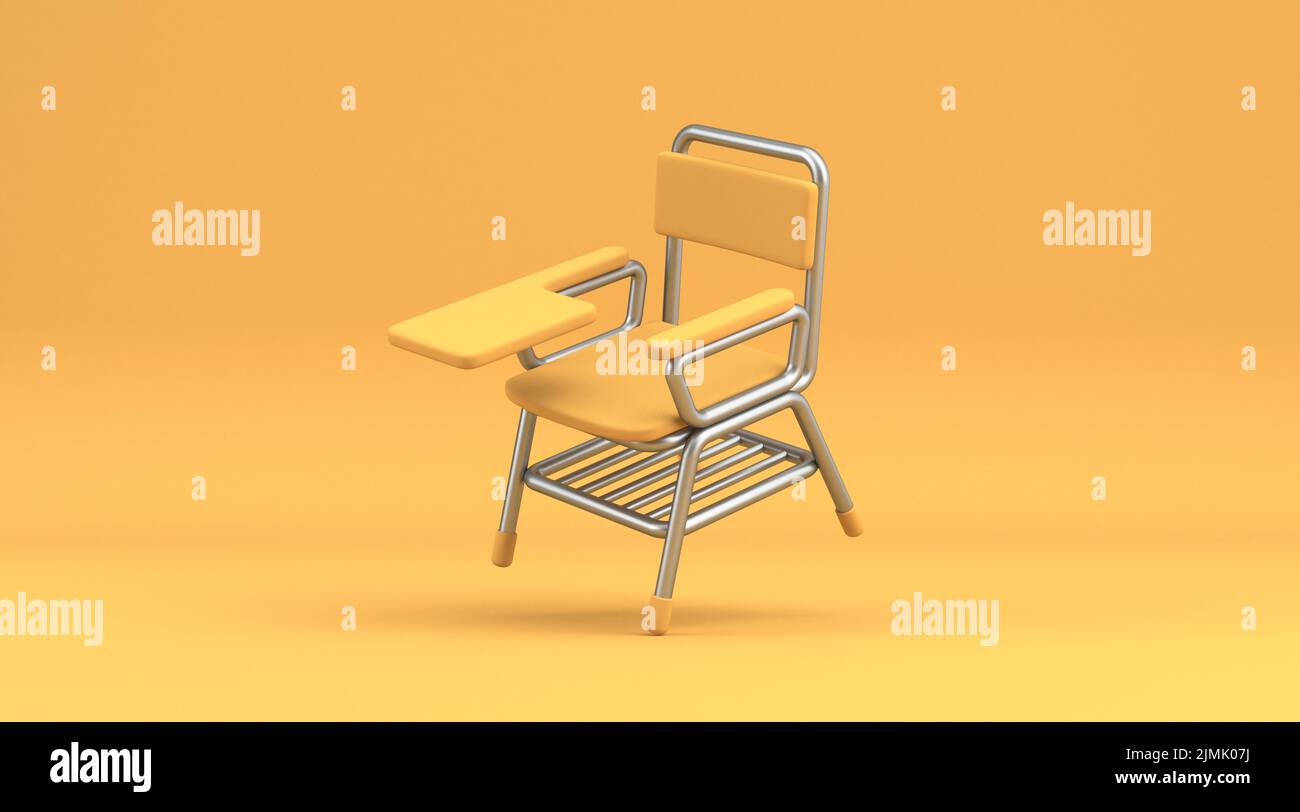 Writing pad student chair 3D Stock Photo - Alamy