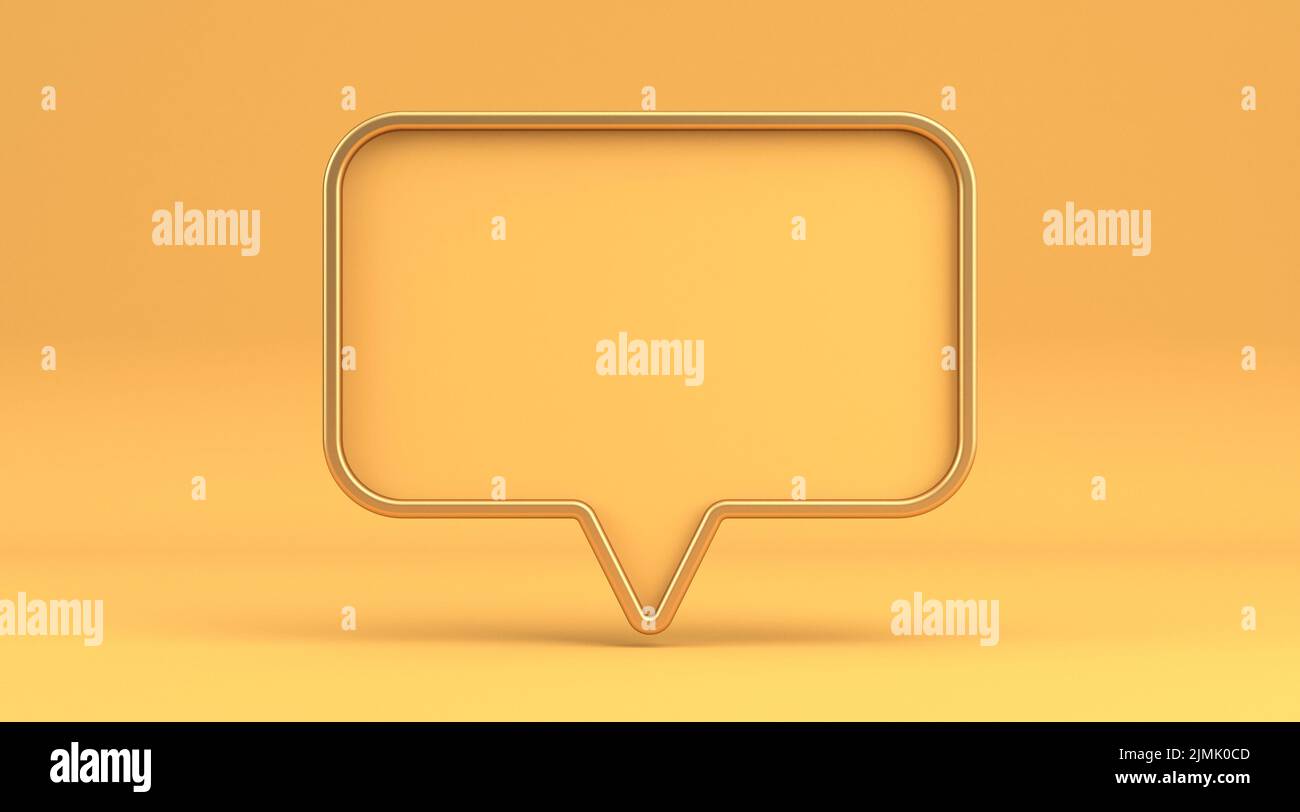 Rectangular bubble talk sign 3D Stock Photo - Alamy