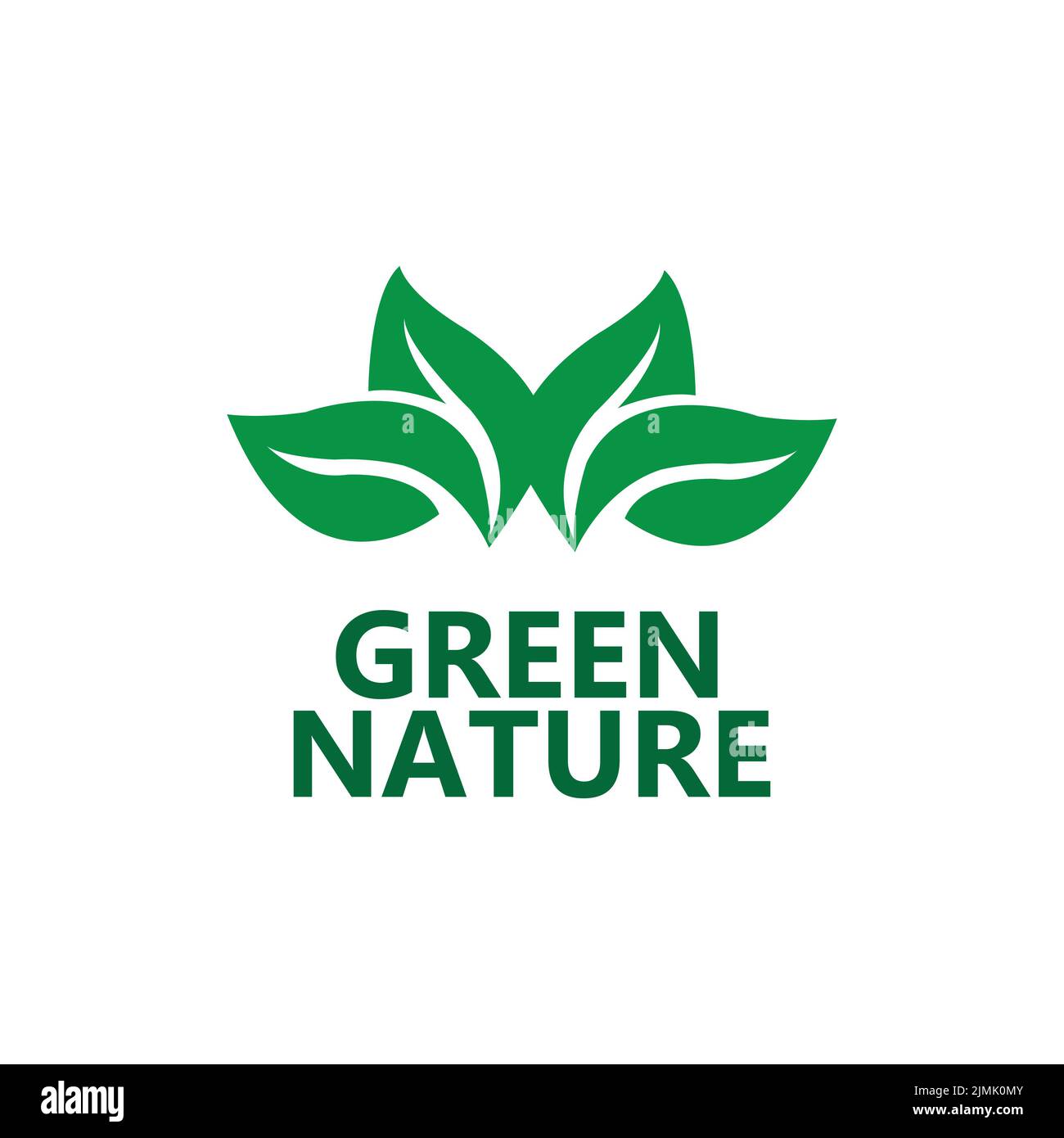 premium quality green leaf plant logo vector symbol Stock Vector Image ...