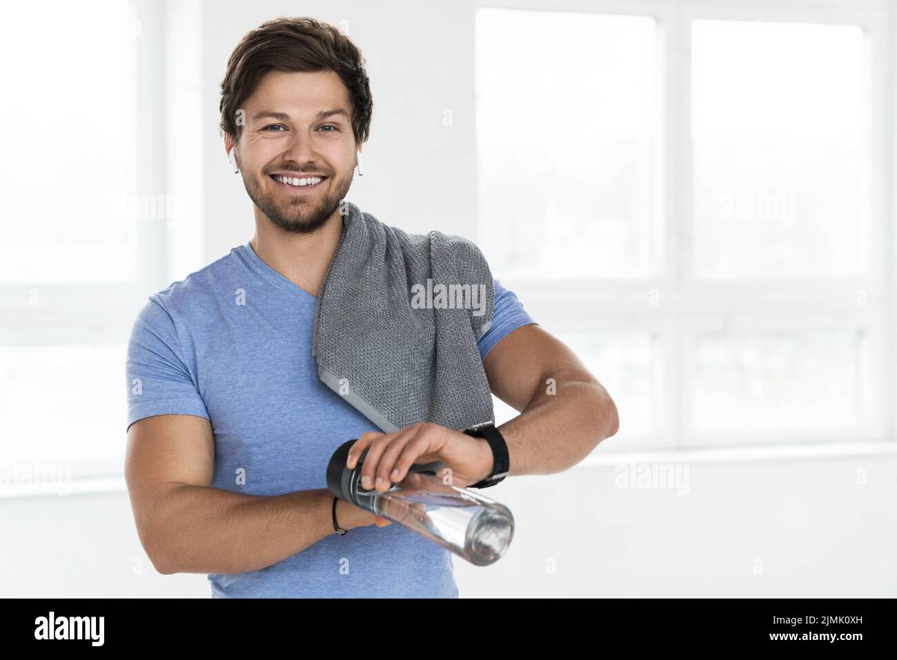 Guy after workout in gym hi-res stock photography and images - Alamy