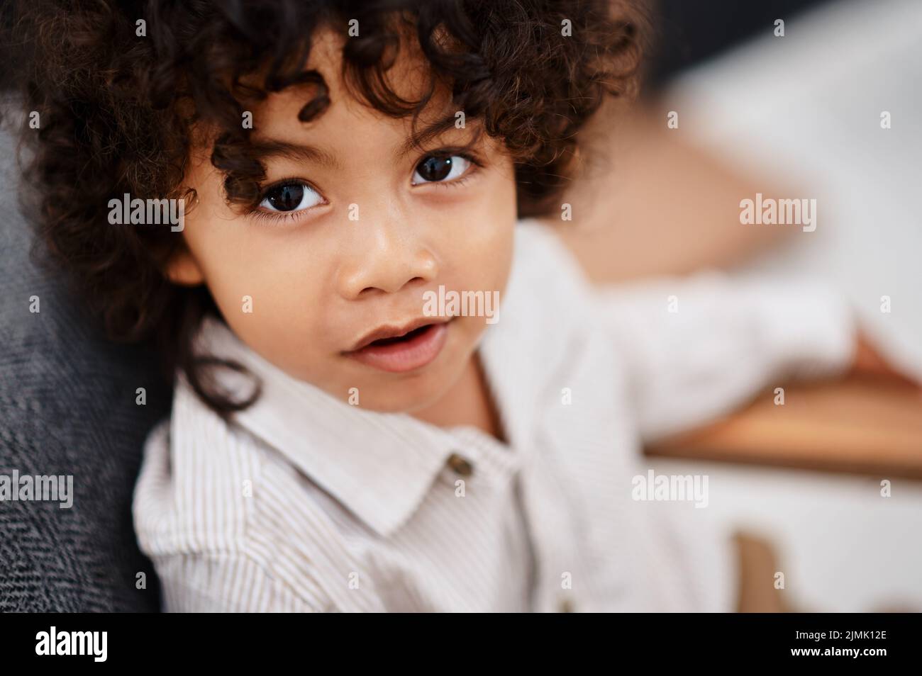 Im always ready for playtime. Portrait of an adorable little boy ...