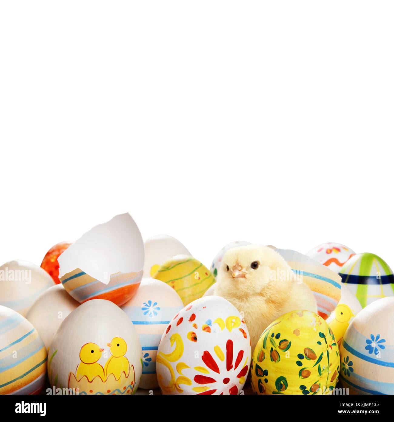 Little cute baby chick for easter. Yellow newborn baby chick Stock ...