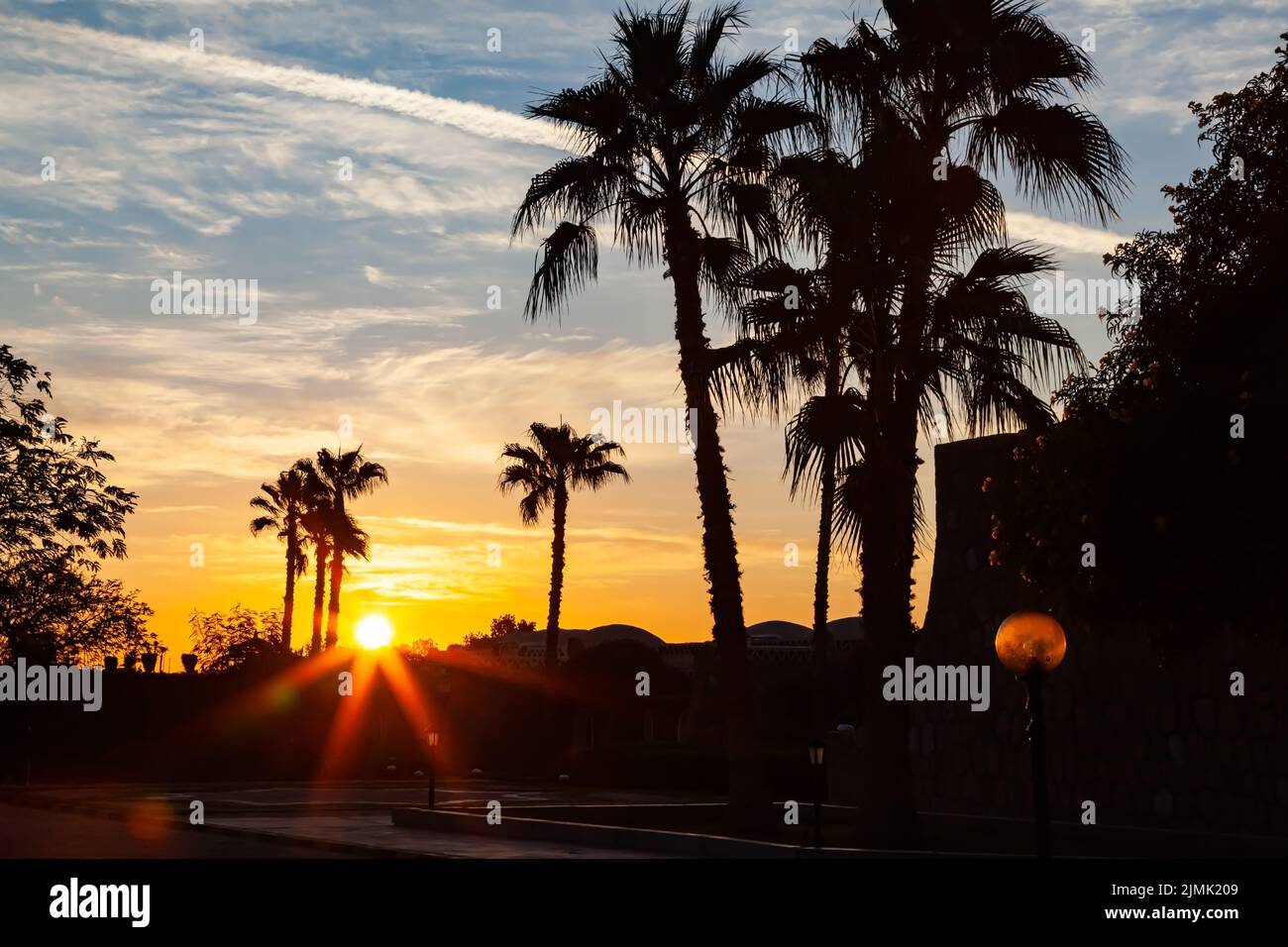 Morning fresh of sunrise on January 1, 2012 at Abu Simbel Village in ...