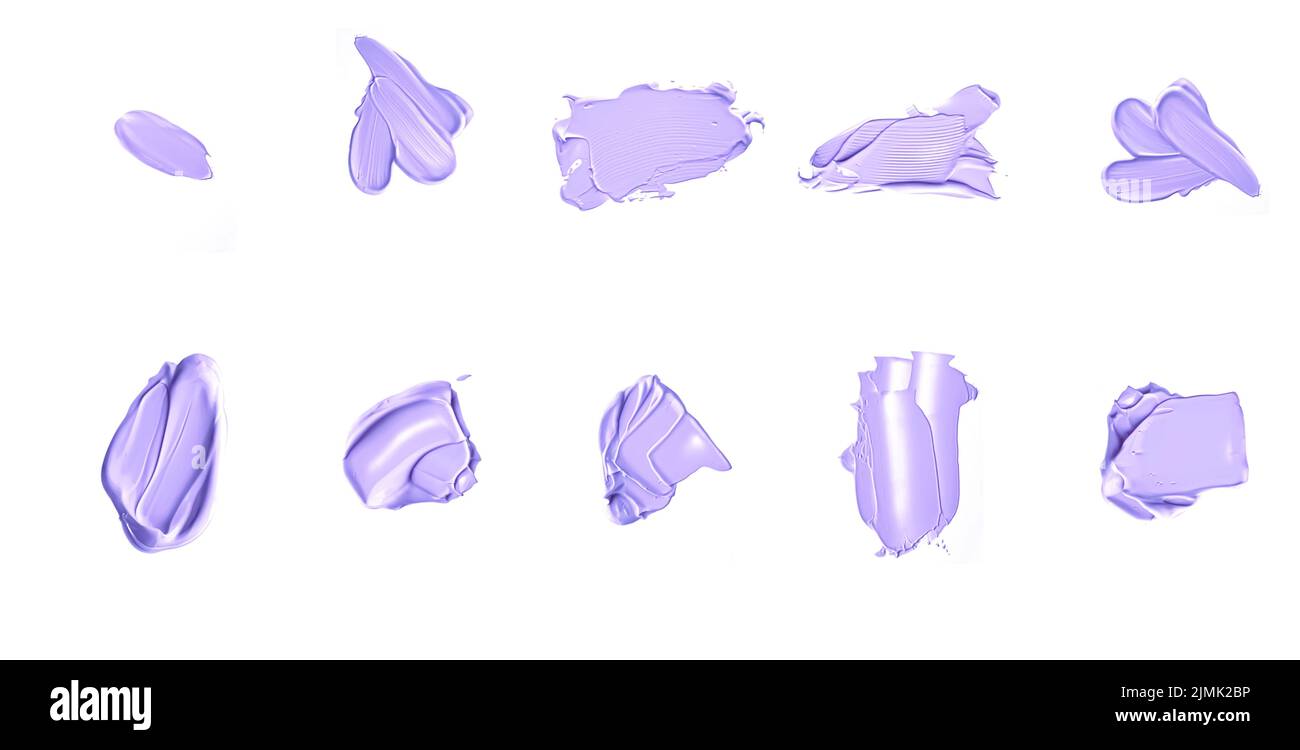 Pastel purple beauty swatches, skincare and makeup cosmetic product ...
