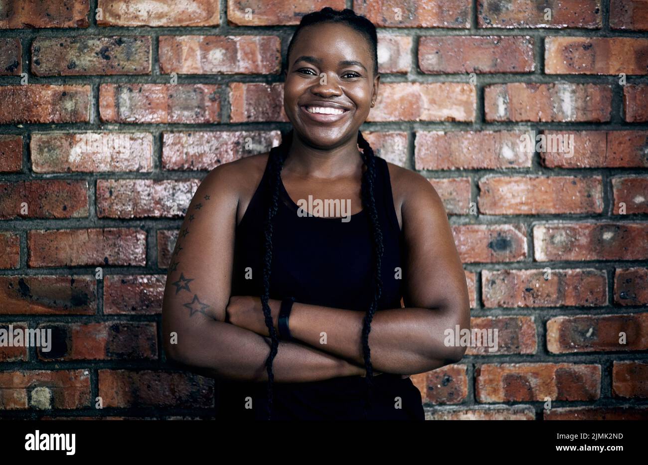 Build your body. Build your confidence. Cropped portrait of an ...