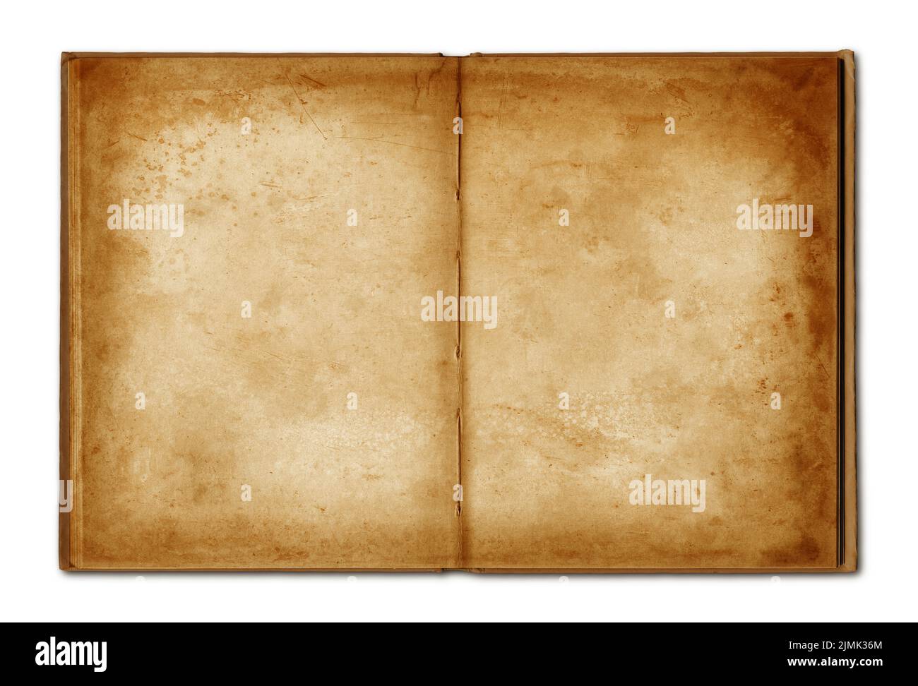 Old grunge open notebook Stock Photo - Alamy
