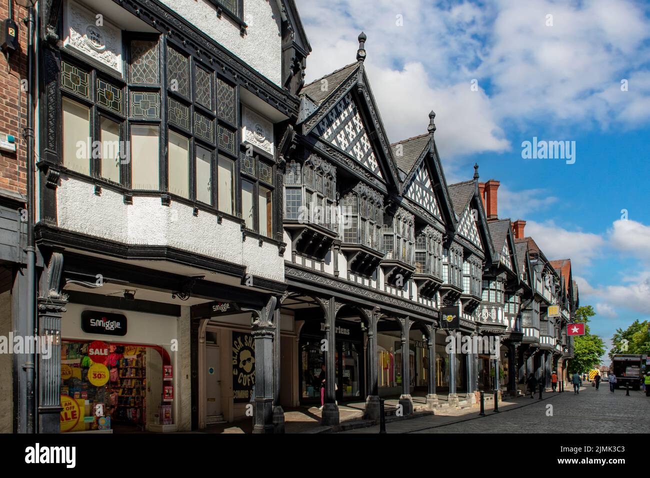Tudor Half-timbered Buildings, Chester, Cheshire, England Stock Photo ...