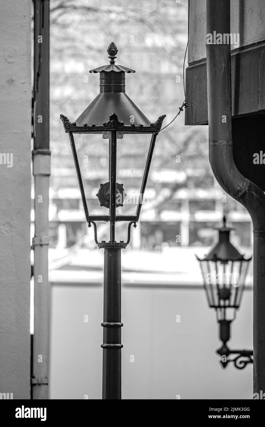 City lighting light from Black and White Stock Photos & Images - Alamy