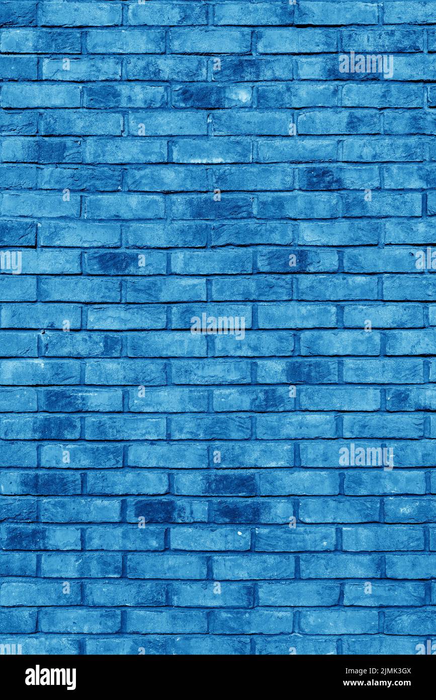 Blue brick building wall. Interior of a modern loft. Background for ...