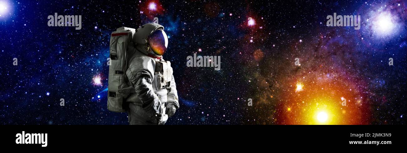 Picture of astronaut spacewalking with glowing stars . Astronaut in ...