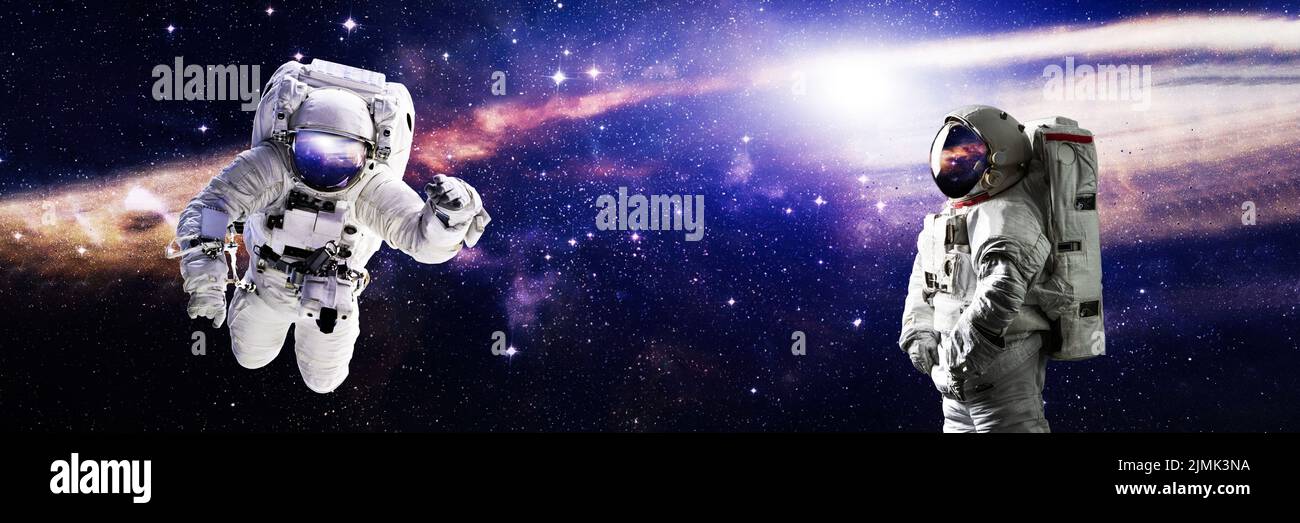 Picture of astronaut spacewalking with glowing stars . Astronaut in ...