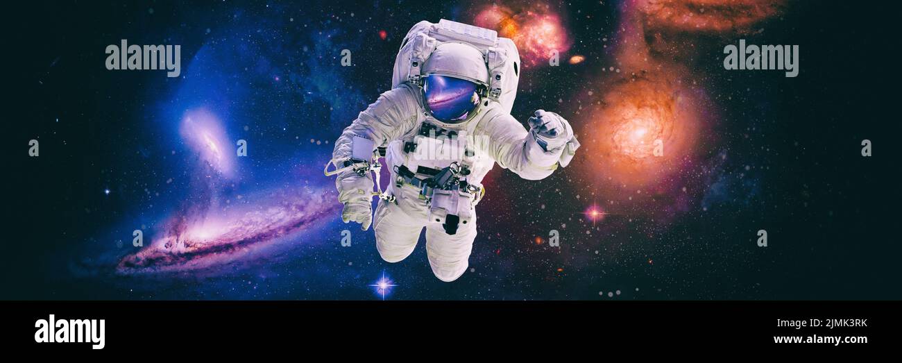 Picture of astronaut spacewalking with glowing stars . Astronaut in ...